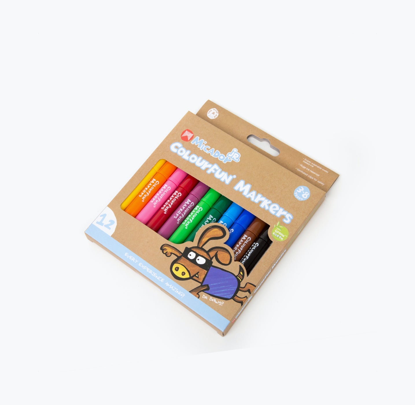 Box of 12 Washable Colourfun Feltip Marker Pens Sibling Gift – Bumbles ...