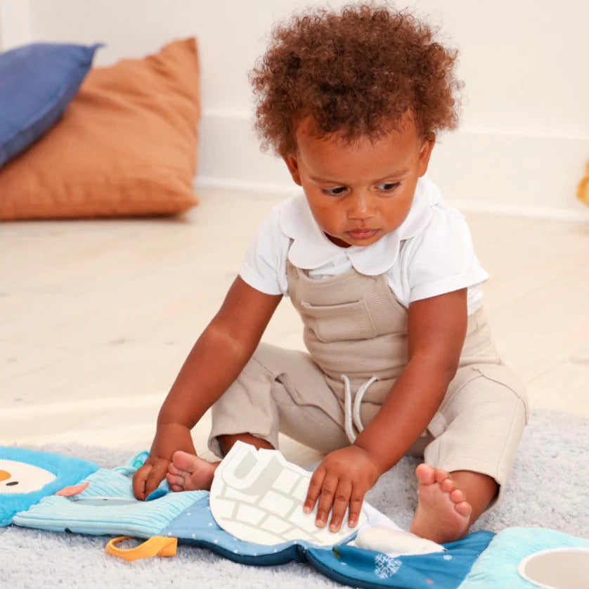 Soft 2 in 1 Sensory Unfoldable Activity Book -Ocean Cot – Bumbles & Boo