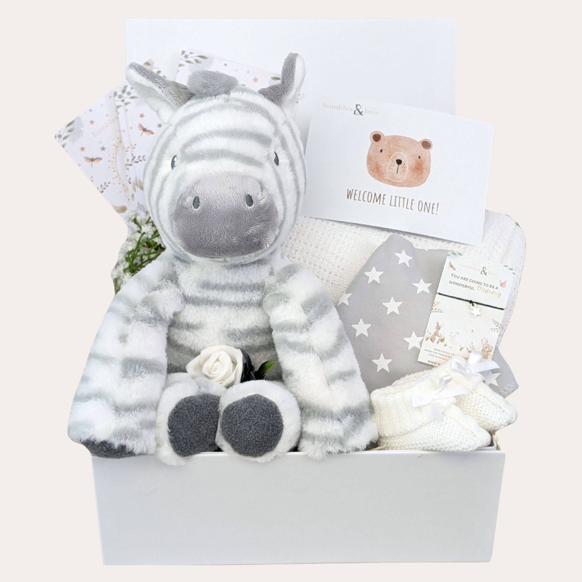 Zoomie Zebra Hamper Box - Baby Shower Gifts - Bumbles & Boo