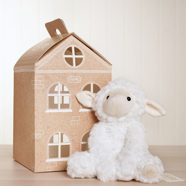 Lottie the White Lamb - 22cm Sitting Plush Toy - Bumbles & Boo