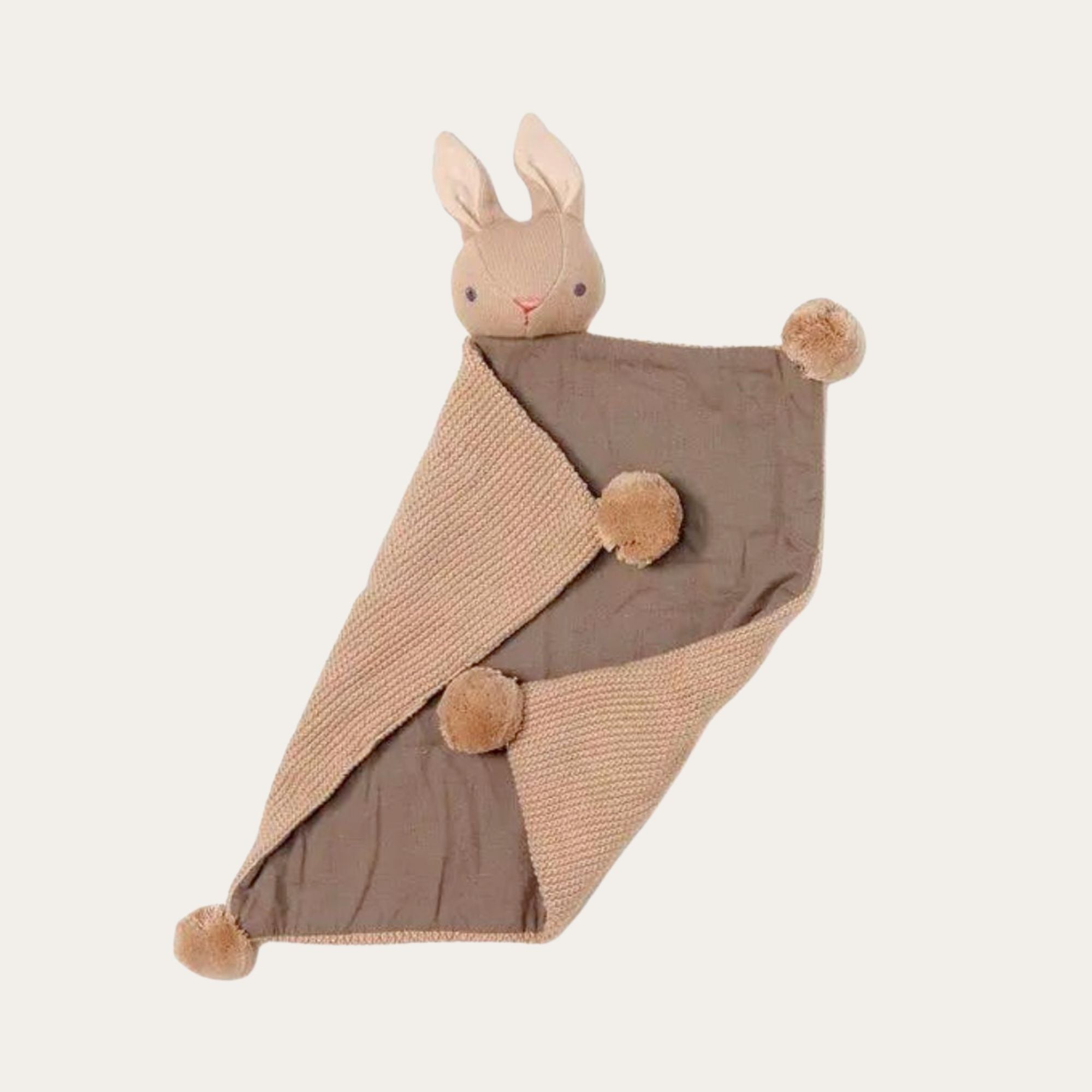 Baby Comforter Toy - Taupe Bunny Organic - Baby Soothers – Bumbles & Boo