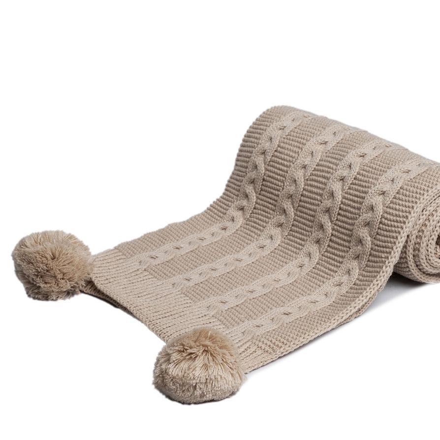 Recycled Cable Knit Blanket - Biscuit - Baby Blankets – Bumbles & Boo