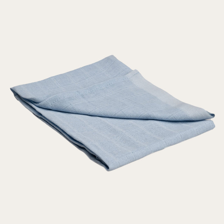 Blue Muslin Square - 100% Cotton - Bumbles & Boo