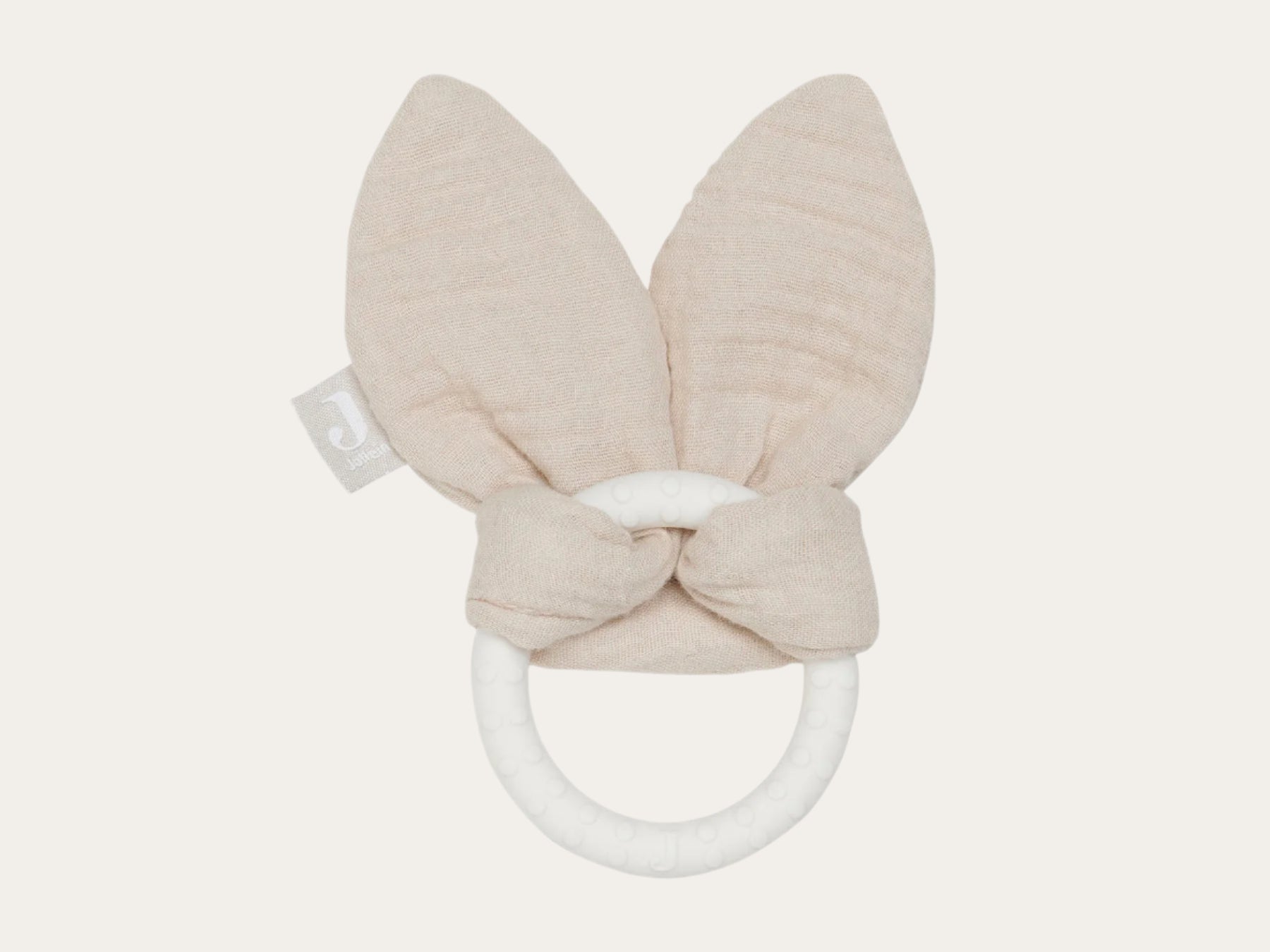 Silicon Teething Ring with Bunny Ears - Nougat Baby Gift – Bumbles & Boo