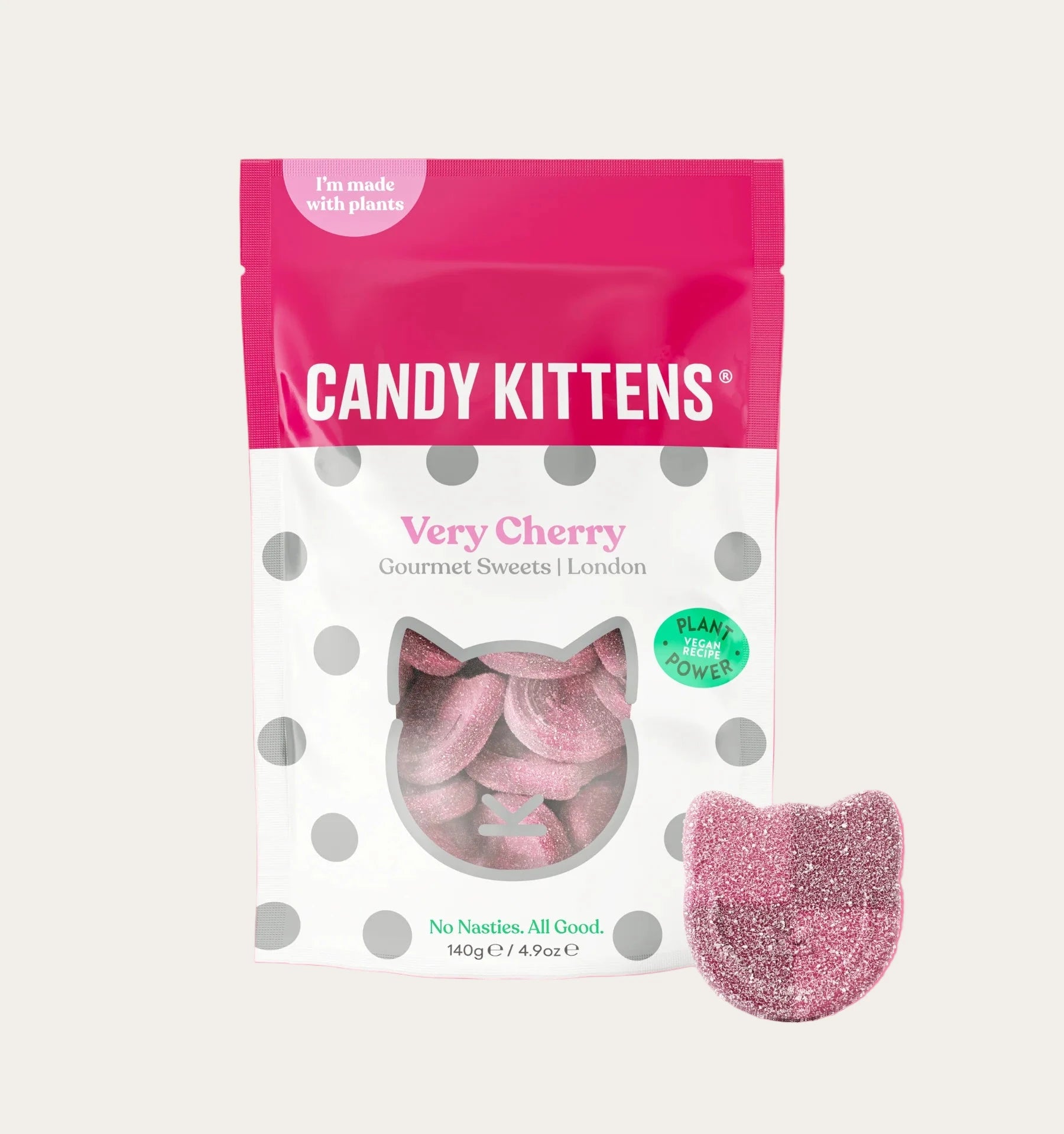 Candy Kittens Cherry Sweets 140g - Bumbles & Boo