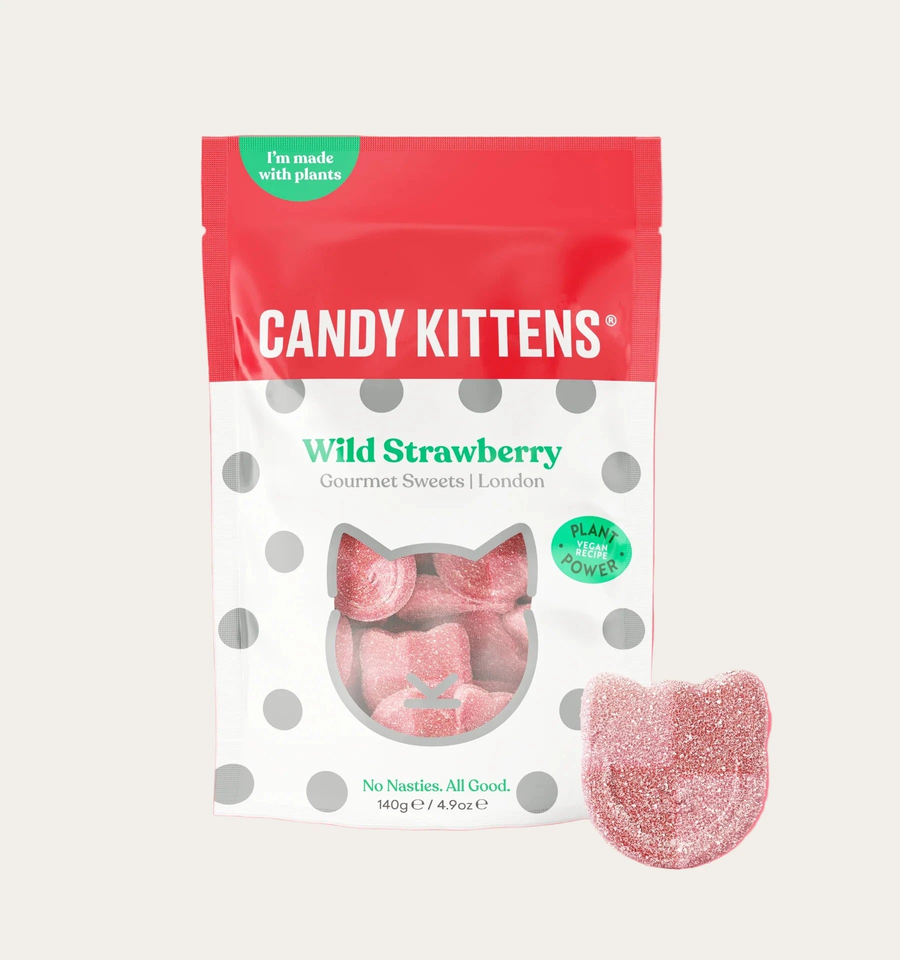 Candy Kittens Strawberry Sweets 140g - Bumbles & Boo