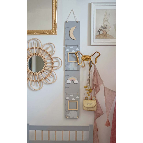 Growth Height Chart Grey Moon and Elephant Keepsake – Bumbles & Boo