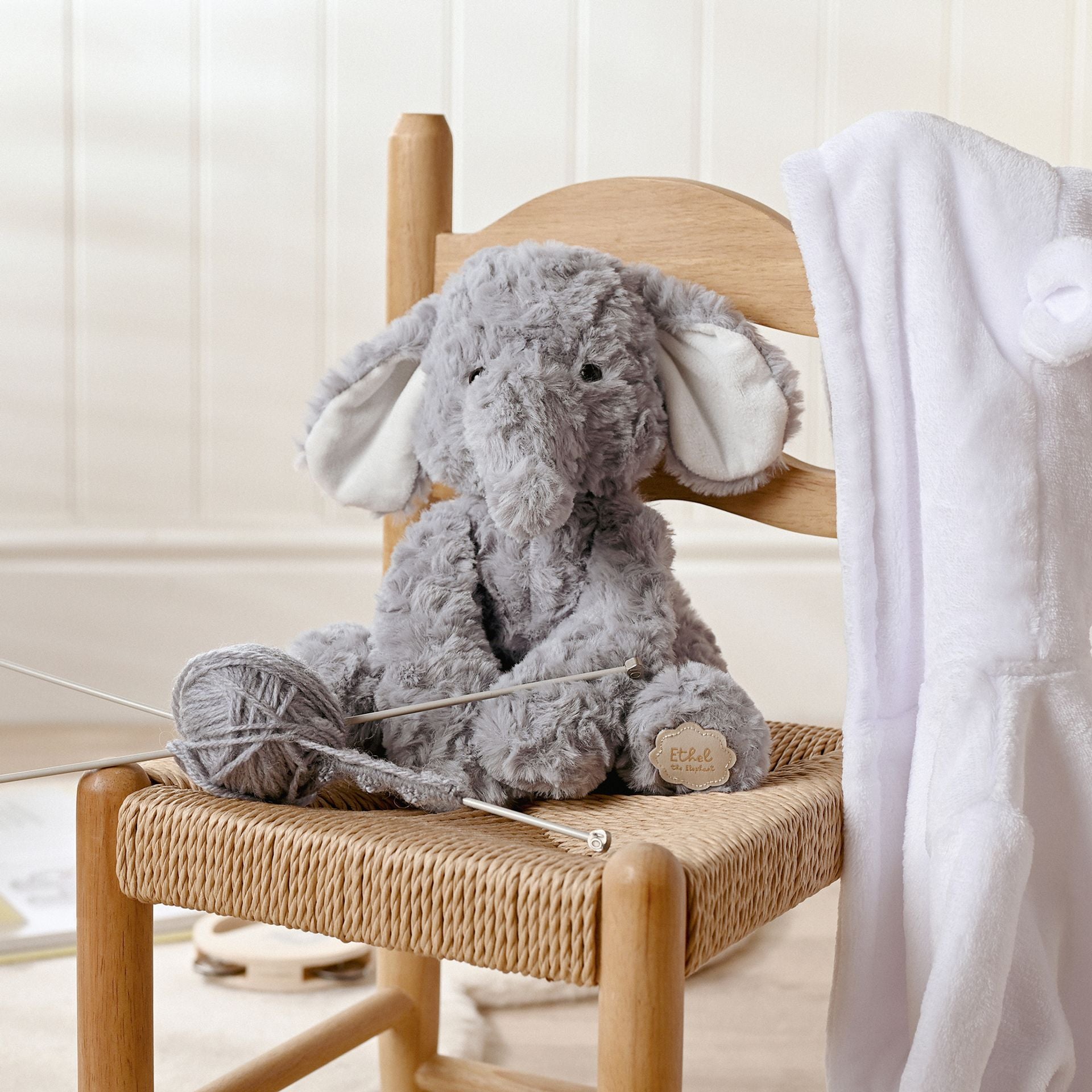 Ethel Grey Elephant Soft Cuddly Toy – Bumbles & Boo