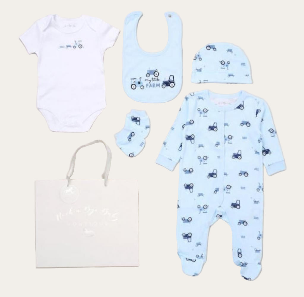 Farm Baby Clothing Gift Set – Blue – Bumbles & Boo