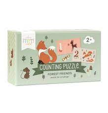Forest Friends match and count game puzzle sibling gift – Bumbles & Boo