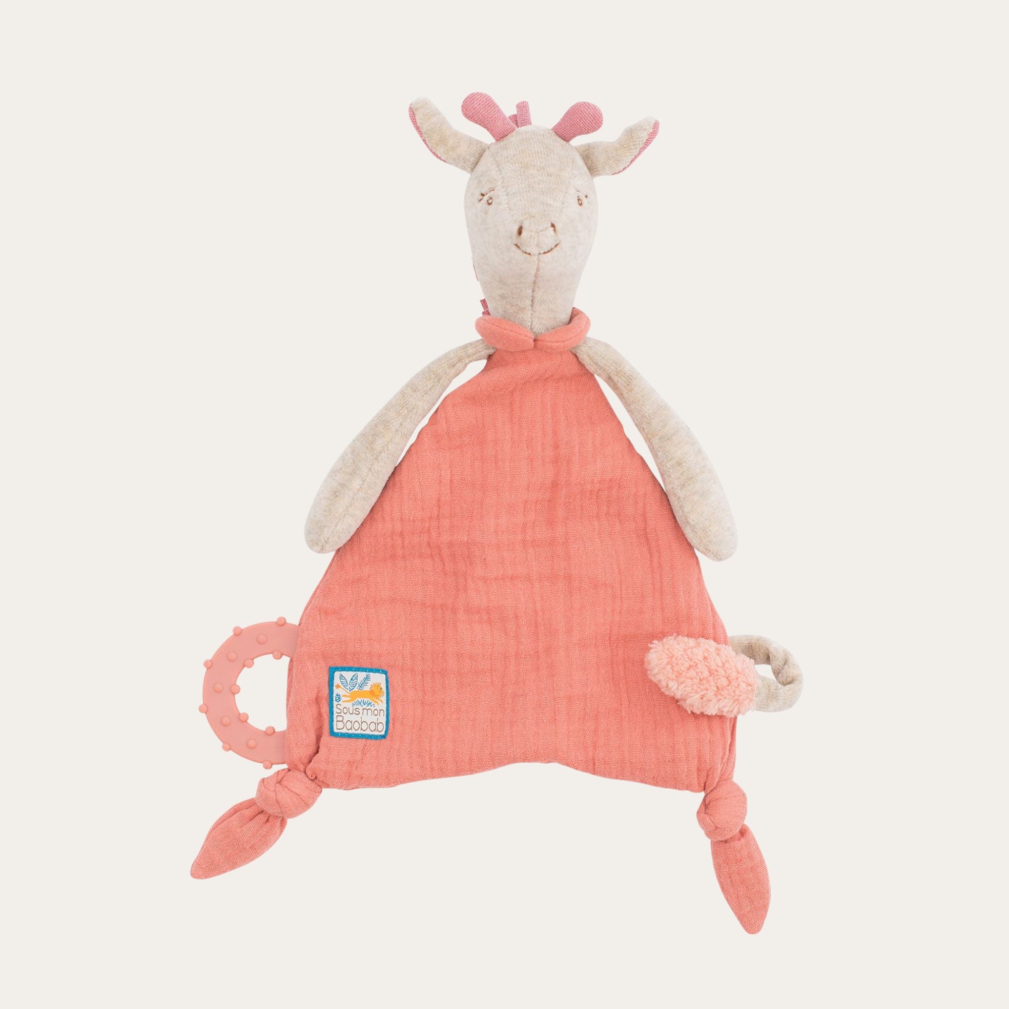 Giraffe comforter with pacifier holder - Baby Comforter – Bumbles & Boo