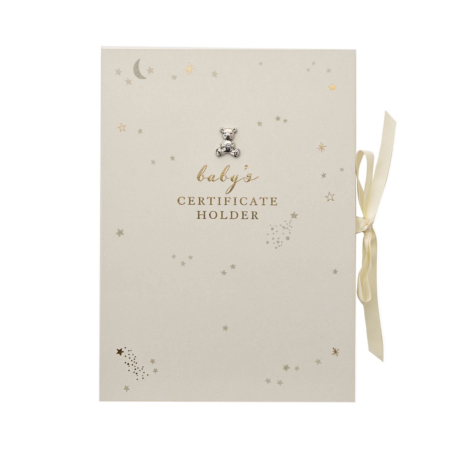 Ivory/Gold A4 Baby Birth Certificate Holder - Christening Gifts ...