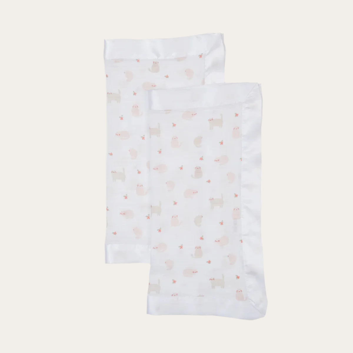 Kitten Muslin Baby Comforter 2 Pack – Bumbles & Boo