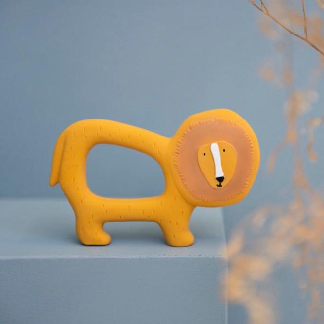 Natural BPA Free Rubber Grasping Teething Toy - Mr. Lion – Bumbles & Boo