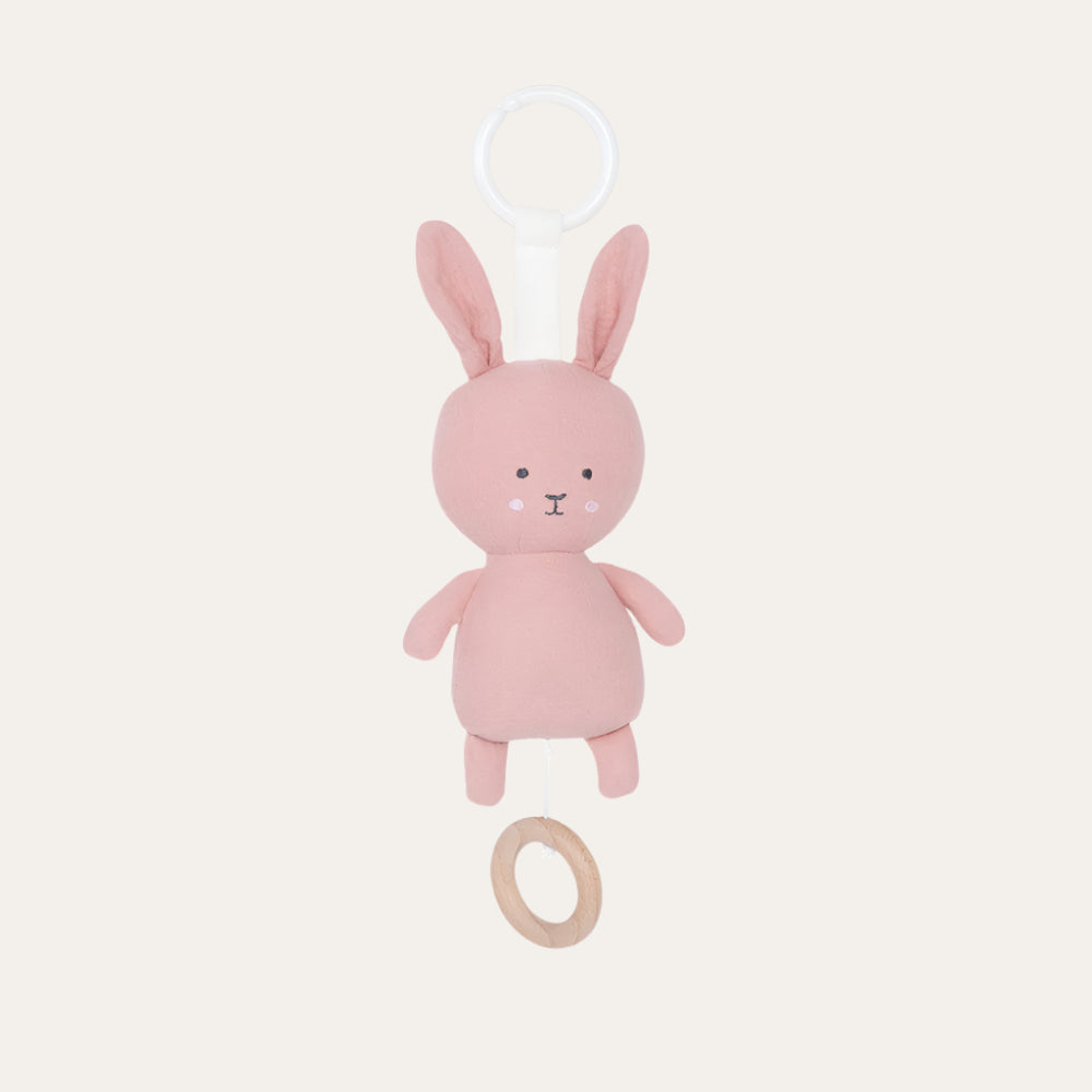 Musical Pull Down Pink Bunny Toy – Soothing Lullaby for Newborns ...