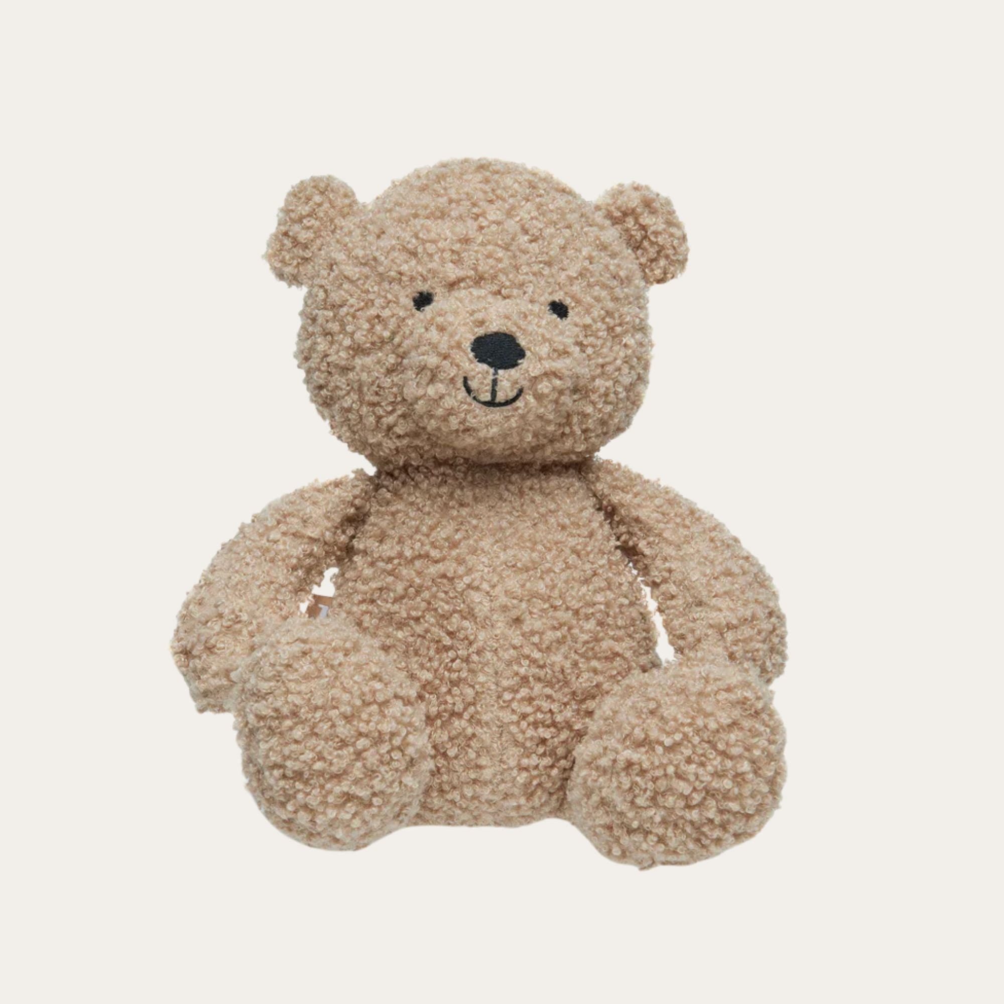 Soft Cuddly Bouclé Teddy Bear in Neutral Biscuit – Bumbles & Boo