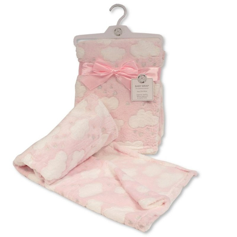 Soft Baby Blanket Wrap 'Pink Clouds' - Baby Blankets – Bumbles & Boo