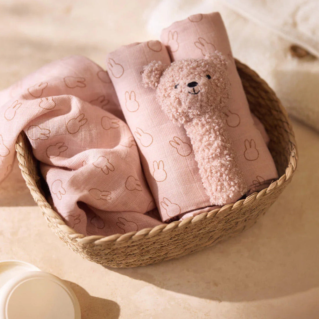 Teddy Bear Rattle - Wild Rose - Baby Rattle Toys - Bumbles & Boo