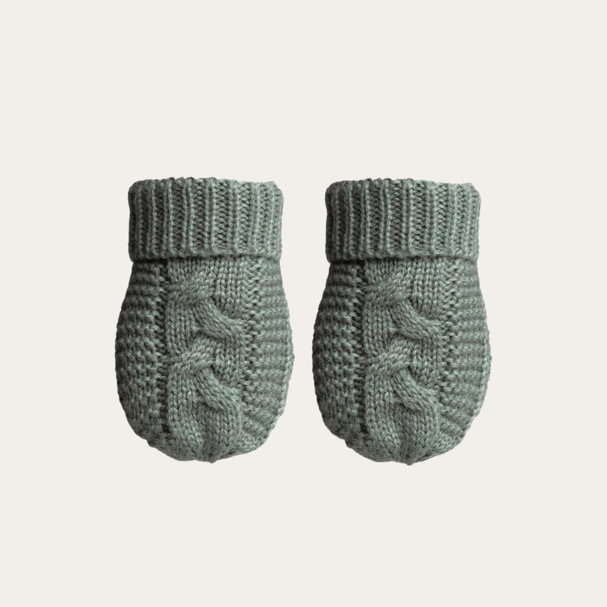 Recycled Cable Knit Mittens - Sage Green Pair – Bumbles & Boo