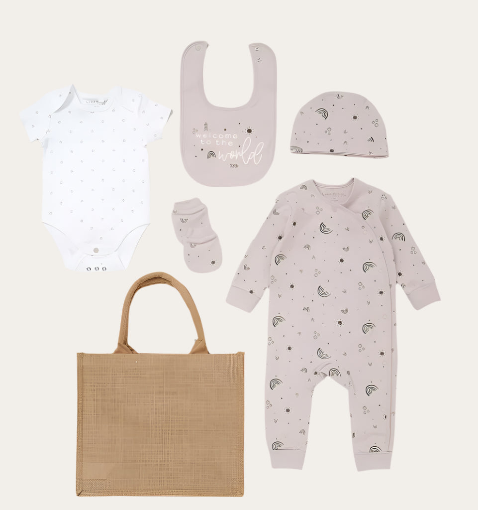 Unisex Baby Clothes Gift Set – Welcome | Organic Newborn Baby Outfit 0 ...
