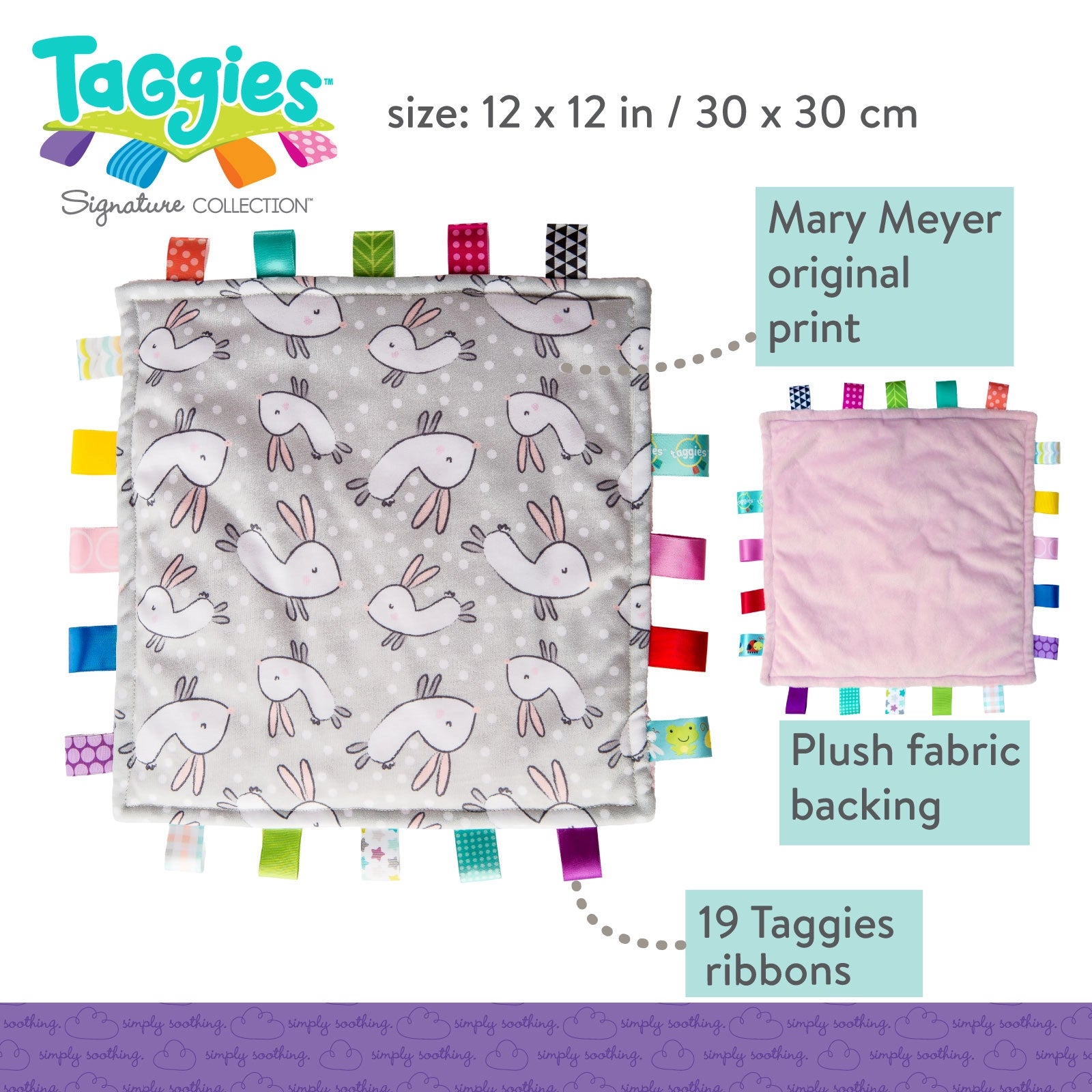 Taggies Original – Bunnies - Taggie Toy – Bumbles & Boo