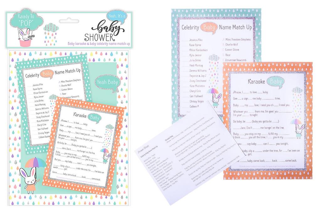Baby Karaoke & Name Match Game - Baby Shower Games - Bumbles & Boo