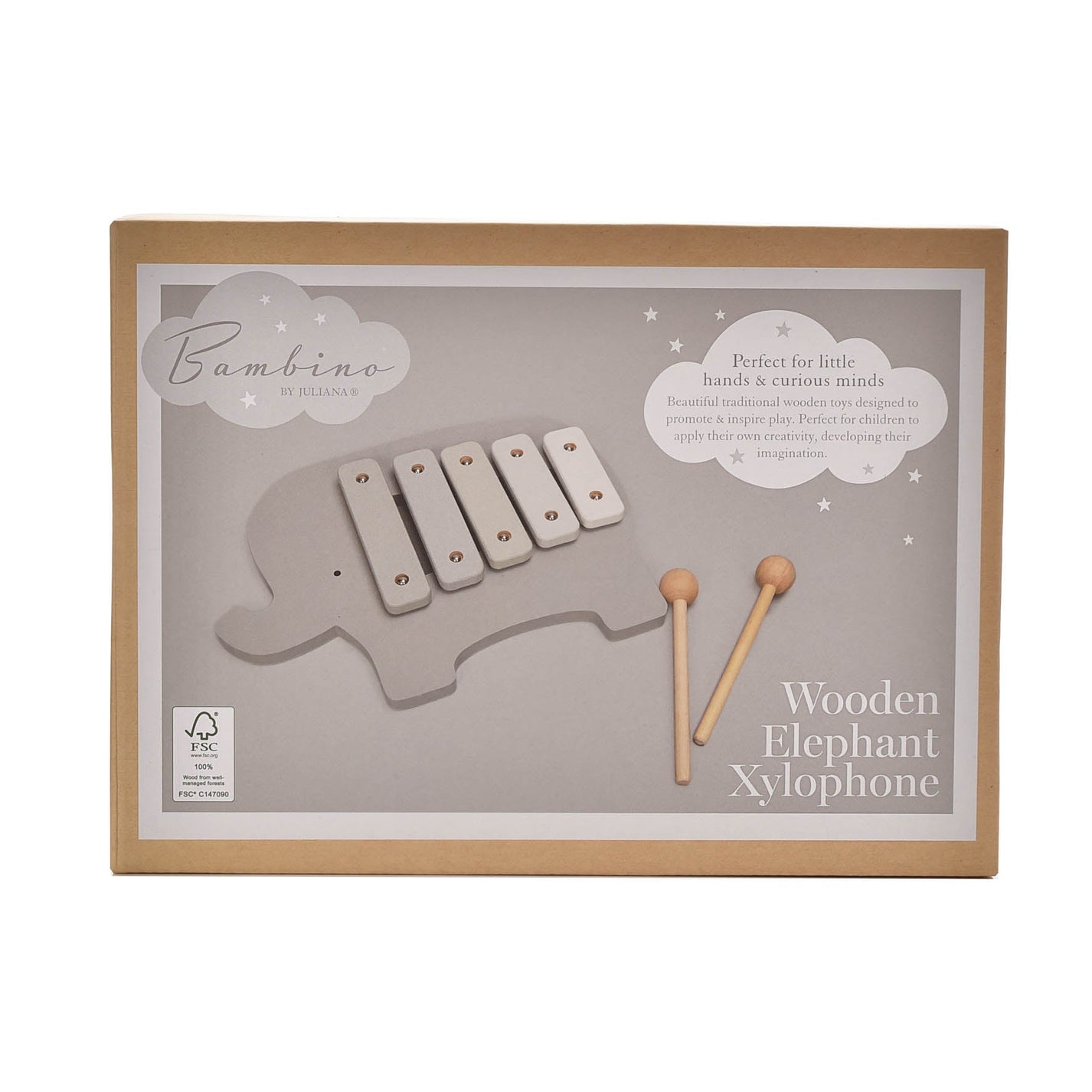 Elephant Xylophone - Wooden Musical Toys - Bumbles & Boo
