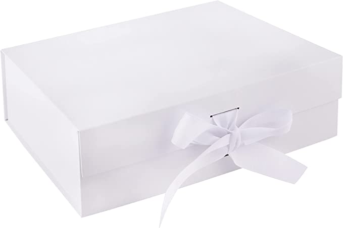 Empty Hamper Boxes: White Magnetic Gift Box – Bumbles & Boo