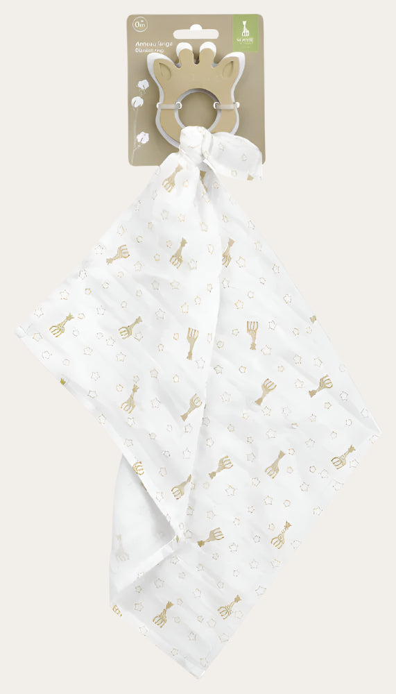Swaddle and Teething Ring - So Pure from Sophie the Giraffe – Bumbles & Boo